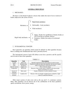 Statics Lecture Notes Introduction To Mechanics