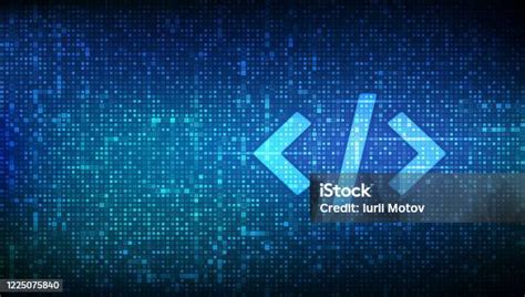 프로그래밍 코드 코딩 또는 해커 배경 이진 코드로 만든 프로그래밍 코드 아이콘입니다 디지털 바이너리 데이터 및 스트리밍 디지털