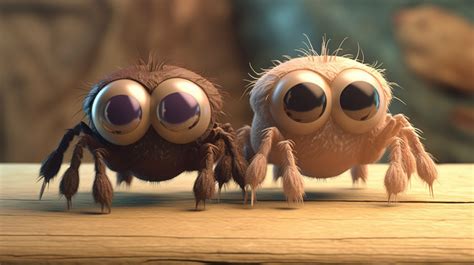 Cartoon Spider Animation Showing Two Spiders Sitting On Table Backgrounds  Free Download