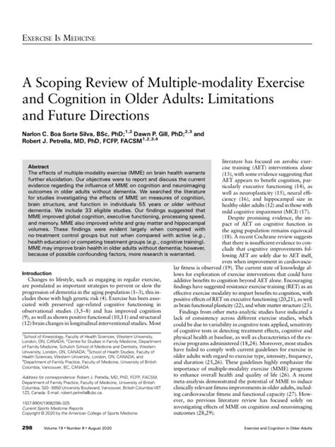 Ascopingreviewofmultiplemodalityexerciseand7 Pdf Clinical