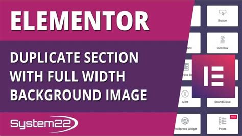Elementor Wordpress Plugin Duplicate Section With Full Width Background