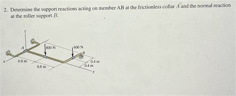 [solved] 2 Determine The Support Reactions Acting On Member Ab At The Course Hero