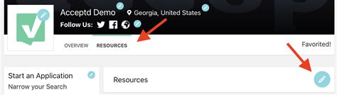 how do i update my resources tab acceptd guides and tutorials