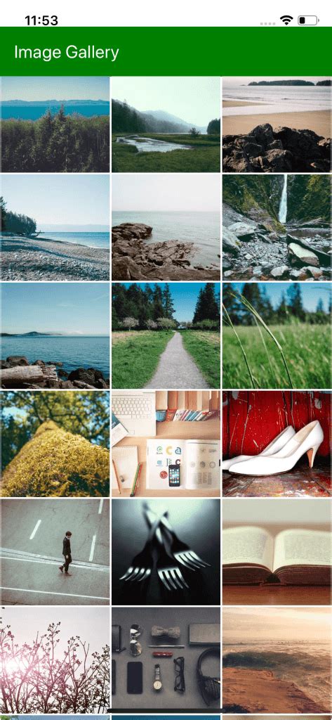 Example Of Grid Image Gallery In React Native About React