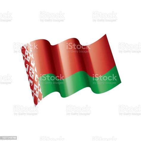 벨로루시 플래그 흰색 배경 벡터 일러스트 레이 션 0명에 대한 스톡 벡터 아트 및 기타 이미지 0명 3차원 형태 국기 Istock