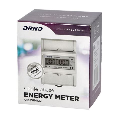 1 Phase Electricity Consumption Indicator 80a 3 Modules Din Th 35mm