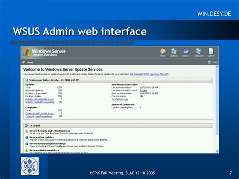 Ppt Experiences With Wsussus As Patch Deployment Solution For Windows At Desy Powerpoint