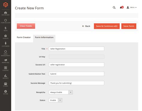 how to create custom forms in magento 2 fields validation