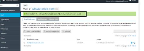 Plesk Email Tutorial Web Hosting World