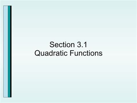 Mathematics 9 Lesson 3 Quadratic Functions Pptx