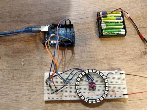 Controlling A Neopixel Led Ring With A Gesture Sensor Using Arduino • Tech Projects