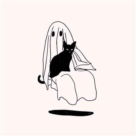 20 Best Ghost Tattoos To Inspire You Ghost Tattoo Cat Doodle Ghost Drawing
