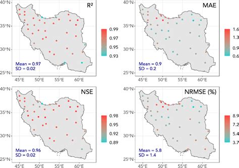 Performance Indices For Terraclimate Monthly Solar Radiation Mj M⁻² Download Scientific