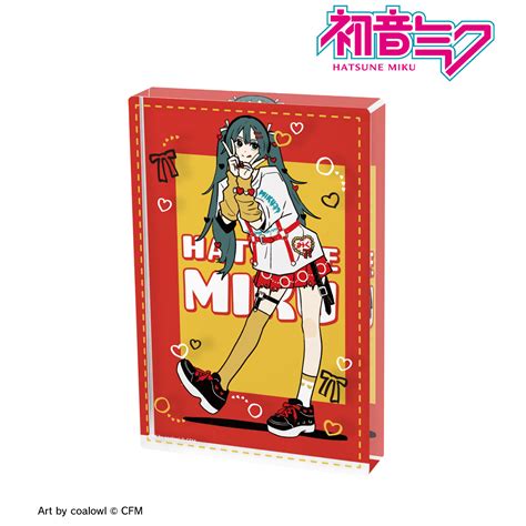 Hatsune Miku Newly Drawn Hatsune Miku Heart Ver Art By Coalowl Acrylic Block Ver A Hlj Com
