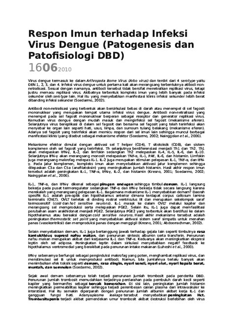 Doc Respon Imun Terhadap Infeksi Virus Dengue Patogenesis Dan