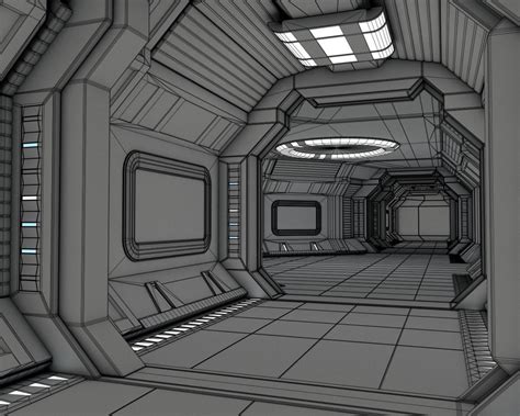 Modular Spaceship Interior Max 3d Model Cgtrader