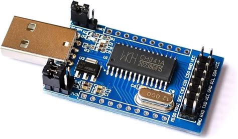 Amazon com DollaTek CH A USB 轉 UART IIC SPI 轉接器 印表機並行轉換器 V V VCC 選擇 EPP MEM 介面 電子