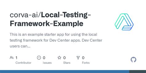 Github Corva Ailocal Testing Framework Example This Is An Example