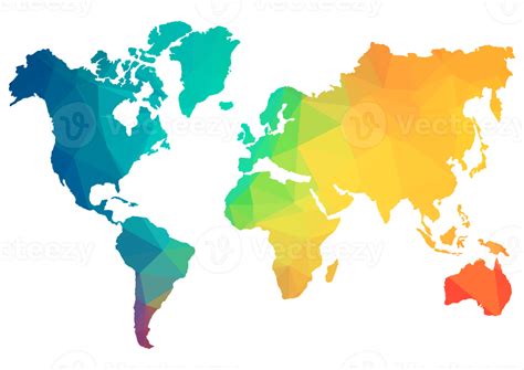 Abstract Polygon World Map 10829977 Png