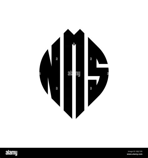 Nms Circle Letter Logo Design With Circle And Ellipse Shape Nms
