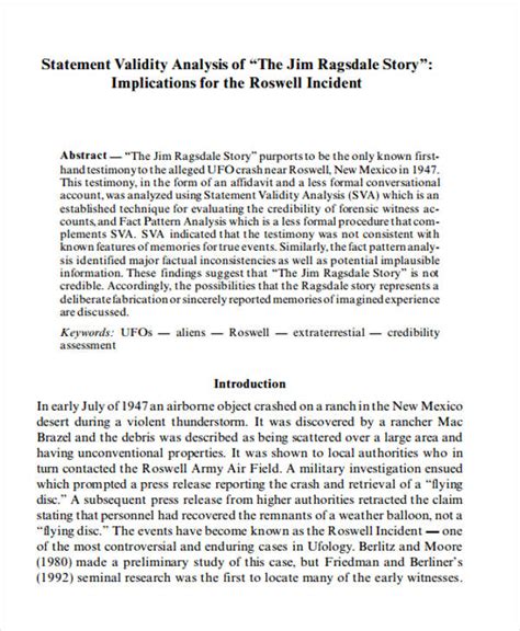 Statement Analysis Examples To Download