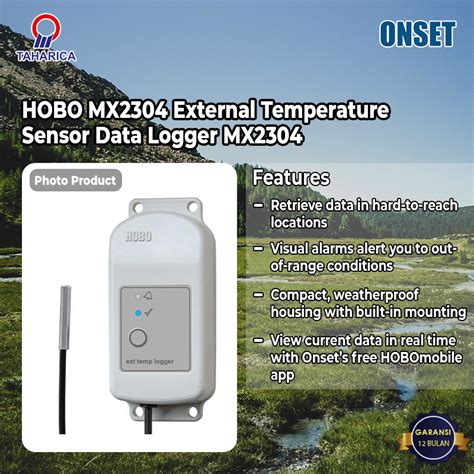 Hobo Mx2304 External Temperature Sensor Data Logger Mx2304 Alat Uji