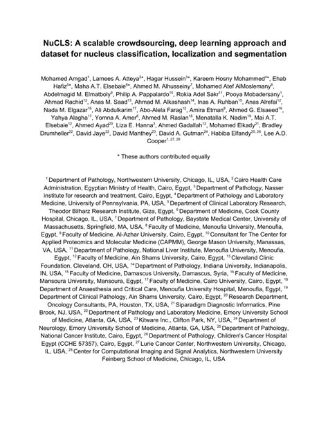 Pdf Nucls A Scalable Crowdsourcing Deep Learning Approach And Dataset For Nucleus