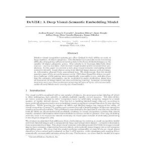 Devise A Deep Visual Semantic Embedding Model