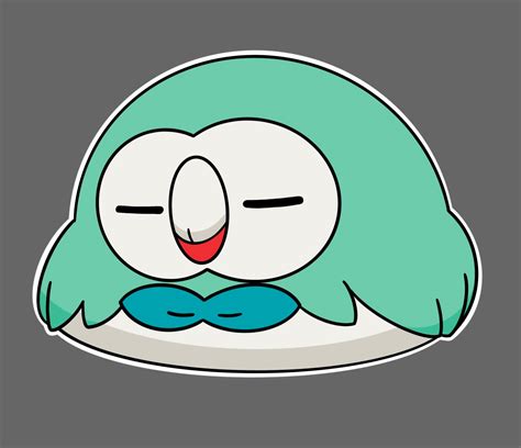 Sleeping Shiny Rowlet Vinyl Sticker Etsy