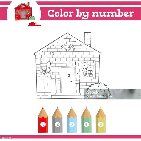 숫자로 색상입니다 미취학 아동을 위한 색칠 페이지입니다 유치원과 학교의 숫자를 알아보십시오 0명에 대한 스톡 벡터 아트 및 기타