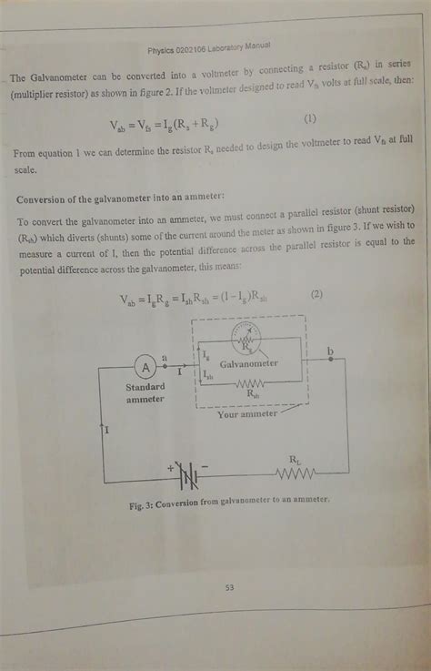 Circuit Diagram Of Conversion Galvanometer To Ammeter Circuit Diagram