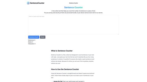 Sentence Counter Latest Product Information Latest Pricing And Options GptDemo Net