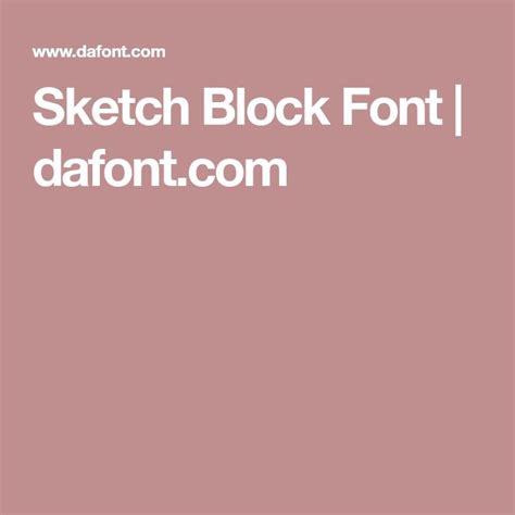 Sketch Block Font Dafont Com Block Fonts Sketch Book Fonts