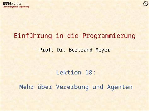 Ppt Chair Of Software Engineering Einführung In Die Programmierung