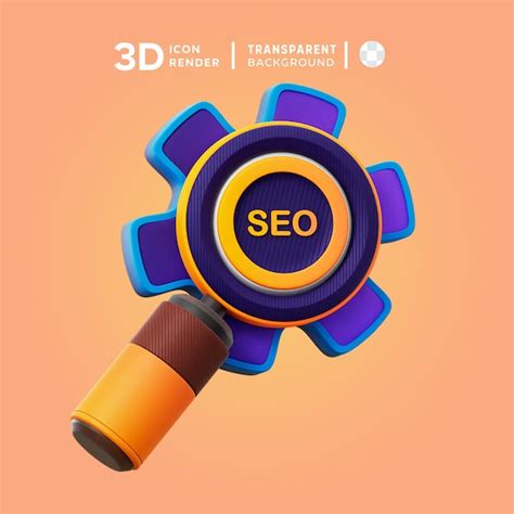 Premium Psd Psd Seo Optimization Icon 3d Illustration