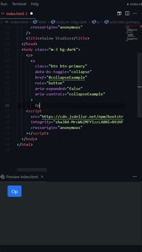Collapse Using Bootstrap 5 Shorts Coding Html Youtube