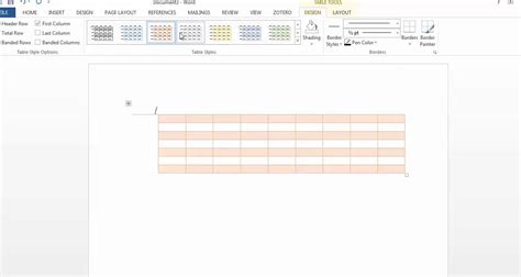 Ms Word Create A Table In Ms Words Youtube