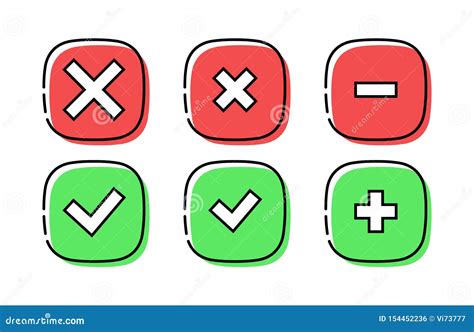 Modern Correct And Incorrect Icons True And False Signs Vector Set
