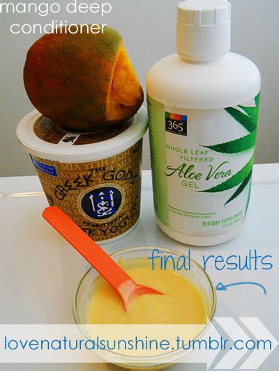 Mango Deep Conditioner Recipe Love Natural Sunshine