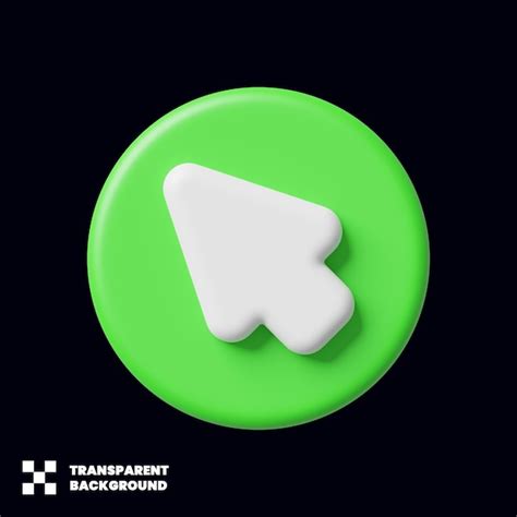 premium psd cursor arrow pointer icon 3d