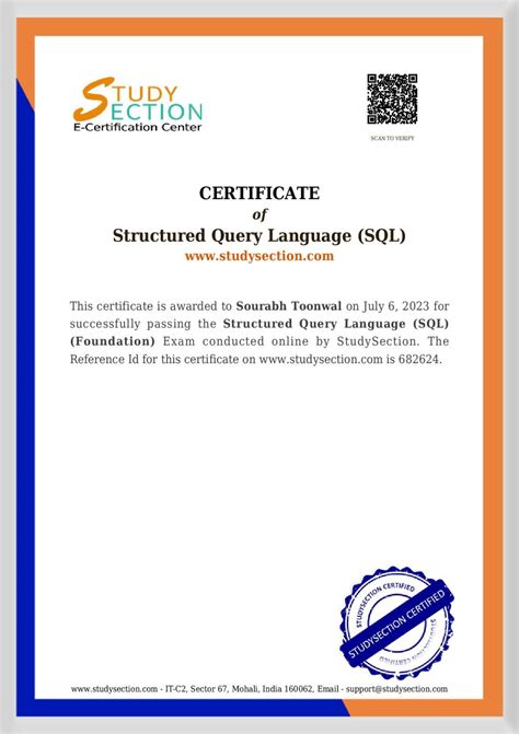 Sourabh Toonwal On Linkedin Sqlcertification Intermediatelevel Sql Sqlcertification