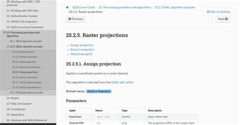 25 2 5 Raster Projections QGIS Documentation Documentation
