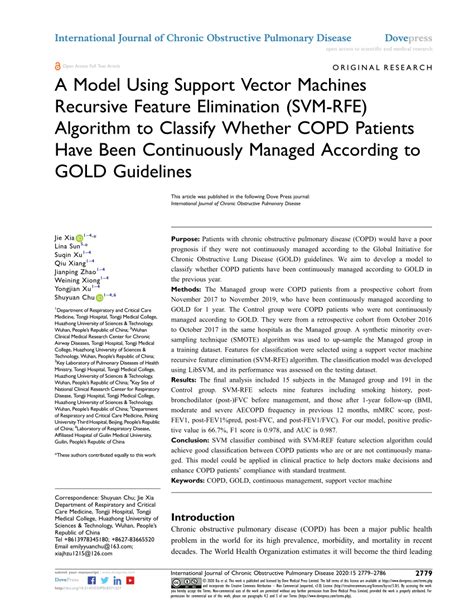 Pdf A Model Using Support Vector Machines Recursive Feature