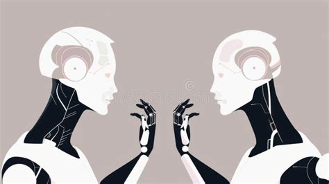 The Concept Of Human Interaction With Artificial Intelligence Stock