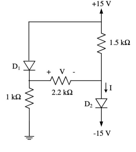Solved In The Following Circuit Assume That The Diodes Are