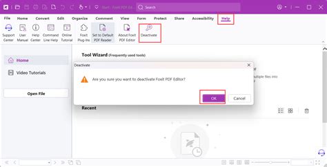 Deactivate Foxit กรณตองการยายเครอง