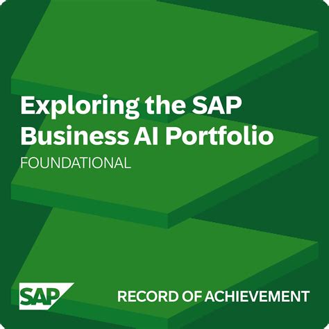 Exploring The Sap Business Ai Portfolio Record Of Achievement Credly
