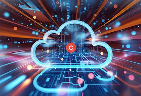 Cloud Computing Visualized With A Digital Globe And Cloud Technology