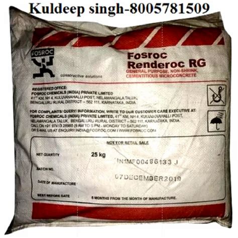 Waterproofing Coating Fosroc Renderoc RG Packaging Size Kg Powder At Piece In Jaipur
