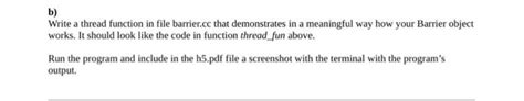 Solved A Implement A Barrier For Pthreads In C Using